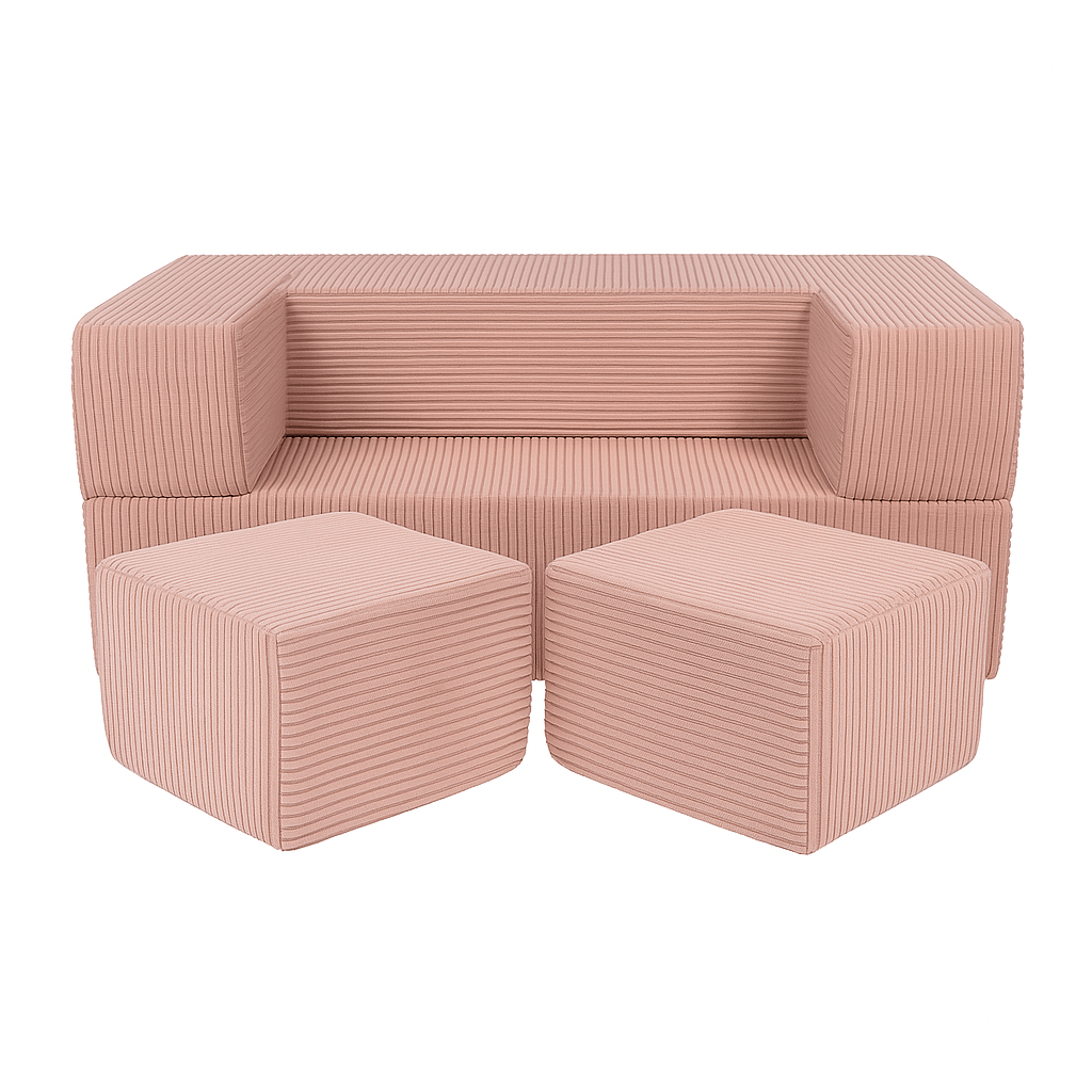 Modular Play Sofa Cube - 4 Elements | Aesthetic | Meowbaby.pl